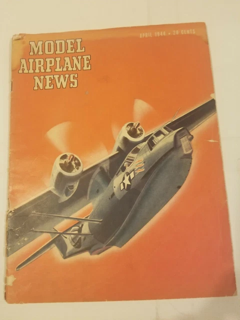VINTAGE 1940S MODEL Airplane News Magazine 1944 WW2 Planes Fighter Jets ...