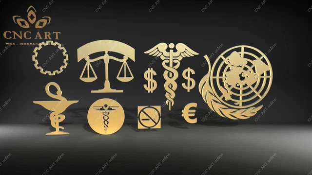 10 NICE SYMBOLS design DXF, DWG and EPS File For CNC Plasma, Router ...