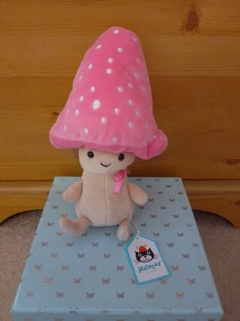 Jellycat Fun Guy Pattie Pink Mushroom Brand New With Tags £29 99