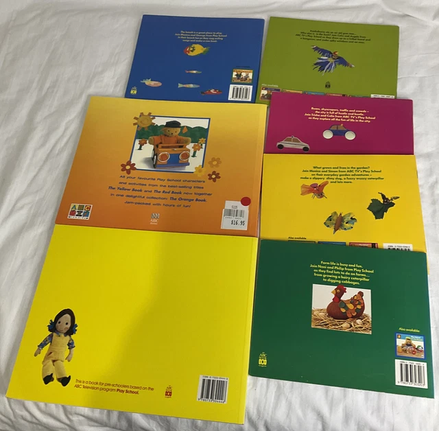 PLAY SCHOOL ABC Kids Books Lot X7 PB Vintage 1990s Beach Garden Bush ...