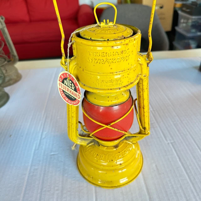 FEUERHAND 276 BABY Special Sturmkappe gelb rot - Laterne Sturmlaterne ...