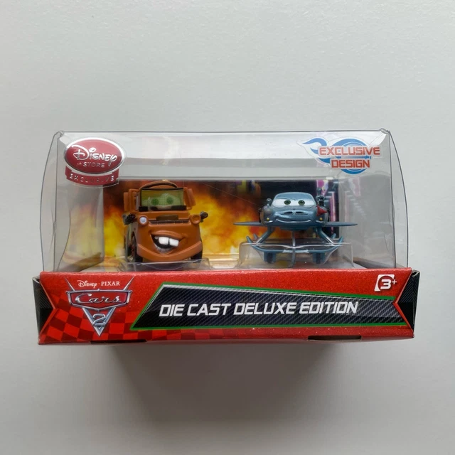 DISNEY STORE PIXAR Cars Diecast Deluxe Spy Mater And Finn Mcmissile £15 ...