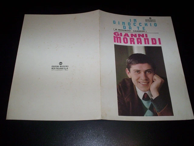 Gianni Morandi Andin Ginocchio Da Te Spartito Musicale Sheet 1964 Eur 7