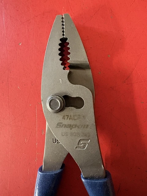 SNAP ON TOOLS NEW 47ACF Power Blue Soft Grip Combination Slip Joint ...