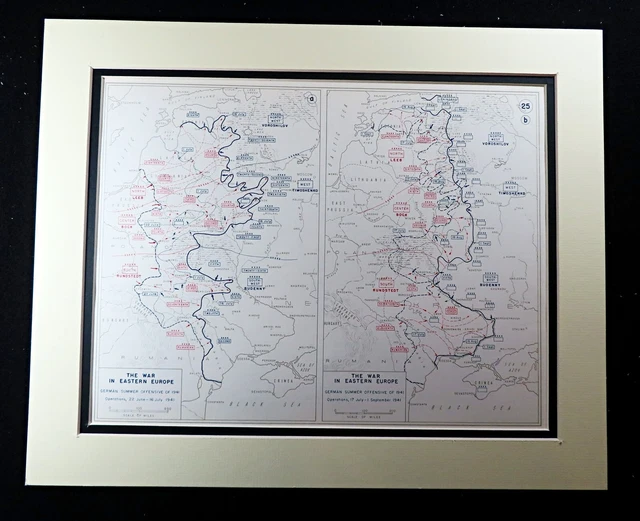 WW2 MILITARY MAP Eastern Front German Summer Offensive Operations Army ...
