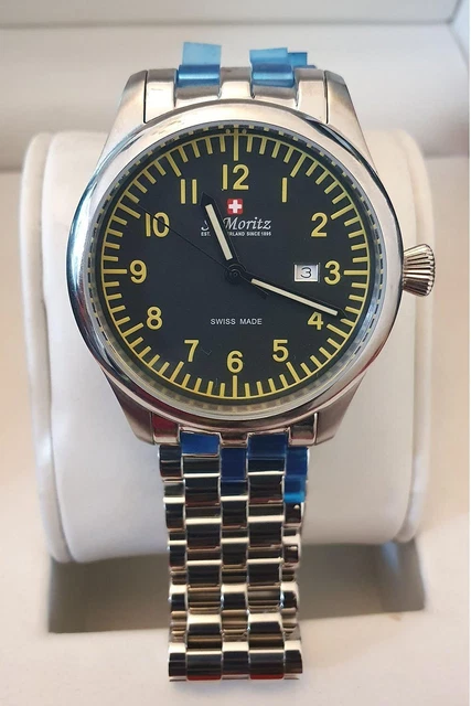 ROTARY ST MORITZ Men's Analogue Quartz Watch with Metal Strap GB03610 ...