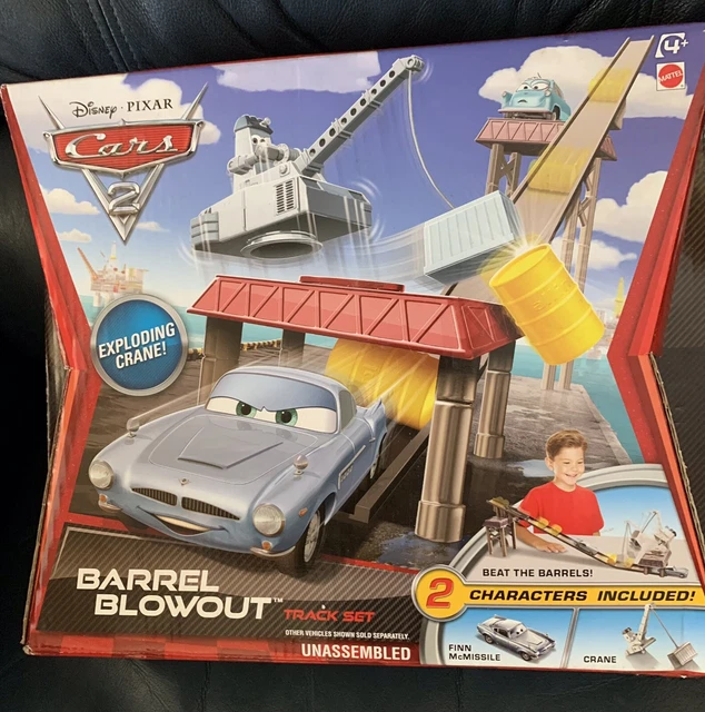 DISNEY PIXAR CARS 2 BARREL BLOWOUT UNASSEMBLED TRACK SET FINN McMISSILE ...