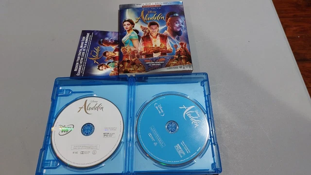 WALT DISNEY ALADDIN Live Action Blu ray + DVD movie Will Smith 2019 ...