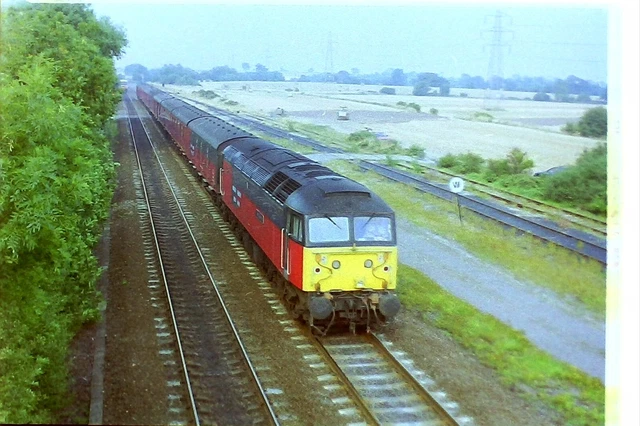 35MM RAILWAY COLOUR Negative Class 47 744 at Stenson Junction 20.08.96 ...