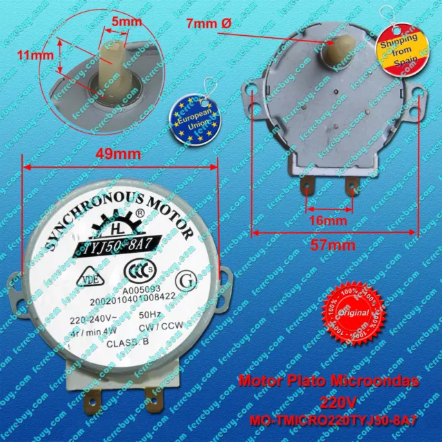 SYNCHRONOUS MOTOR 220V-240VAC 4W microwave TYJ50-8A7- Motor microondas ...