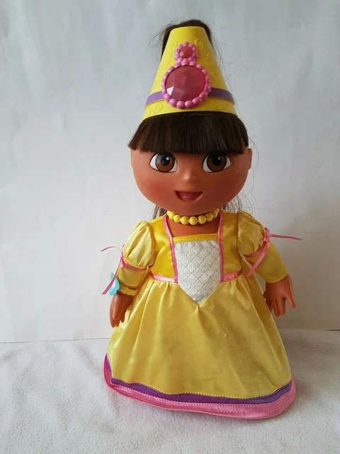 DORA THE EXPLORER 15" Magic Hair Fairytale Princess Talking Doll Wand ...