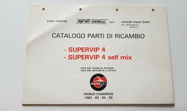 GARELLI 50 SUPERVIP 4- Self Mix 1985 catalogo ricambi spare parts catalogue EUR 30,00 - PicClick IT
