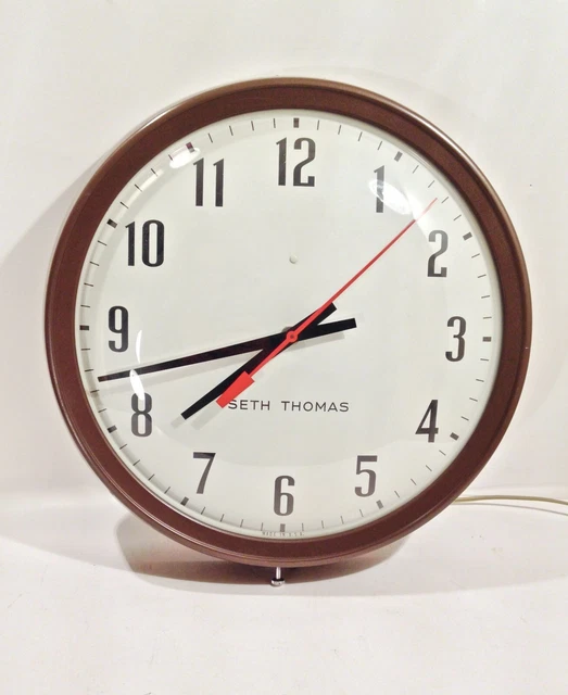 VINTAGE 1950'S 60'S Seth Thomas Electric School Clock Model SS18D ...