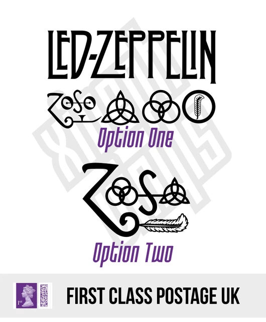 LED ZEPPELIN ZOSO Symbols vinyl sticker decal logo cd set (window ...