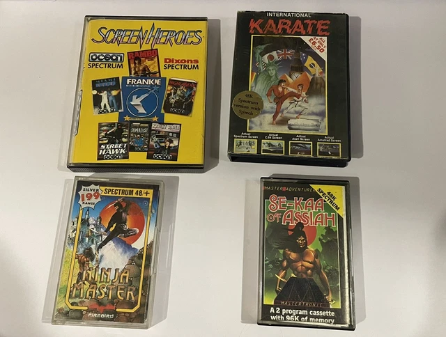 BUNDLE OF SPECTRUM 48k Giochi Screen Heroes, Karate, Ninja Master, Se ...