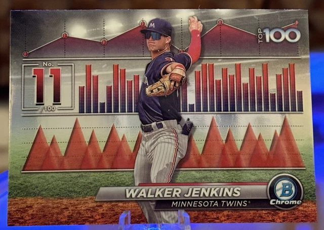 WALTER JENKINS 2024 Bowman scheda rifrattore cromata top 100 Prospects ...