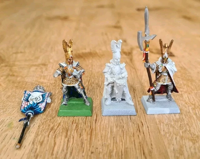 HIGH ELVES PHOENIX Guard x 3 Command Metal Warhammer WFB Old World OOP ...