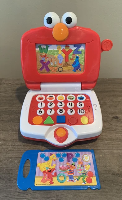 SESAME STREET ELMO Learning Fun Laptop With 2 Cards $29.95 - PicClick