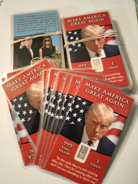 10 PC PRESIDENT Donald Trump Mugshot Make America Great Again! Silver ...