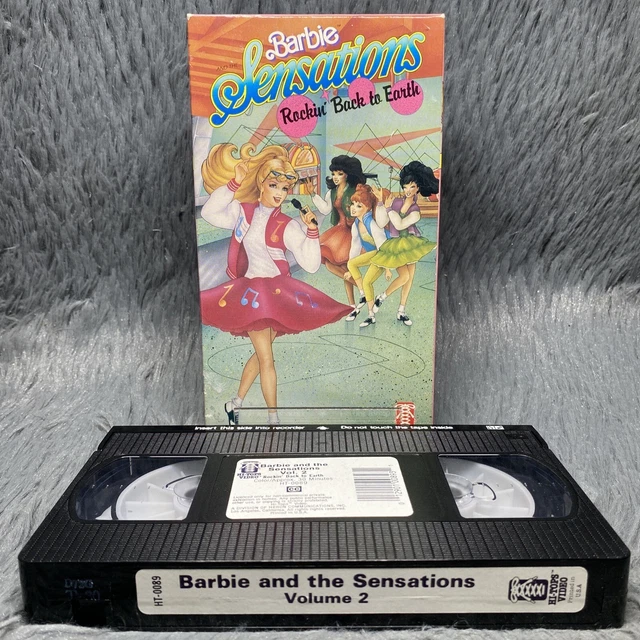 BARBIE SENSATIONS ROCKIN' Back to Earth VHS 1987 Tape Vintage Animation ...