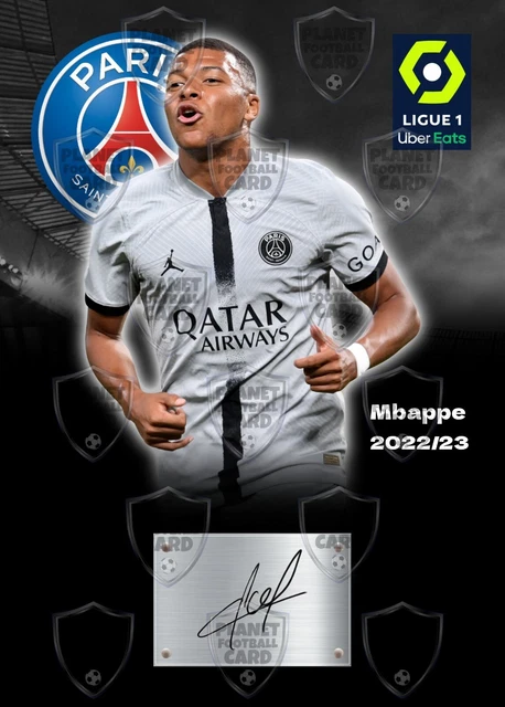 MBAPPE, PARIS SAINT Germain. Signature Card. 2022/2023. Custom Card ...