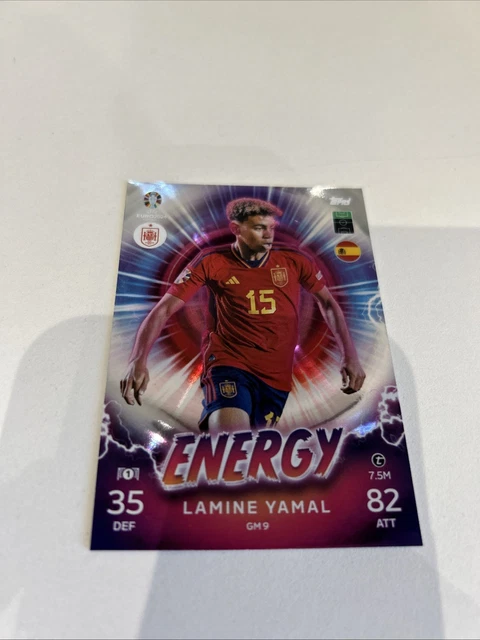 MATCH ATTAX UEFA Euro 2024 Lamine Yamal Energy Card No Gm 9 £11.99 ...
