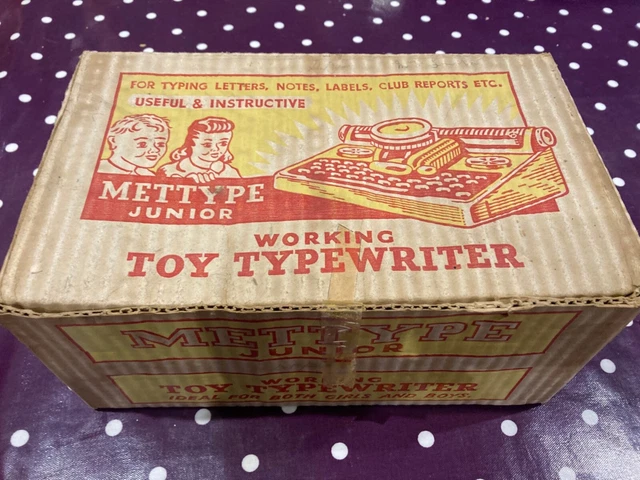 METTYPE JUNIOR WORKING Toy Typewriter and box 1950s Vintage £13.46 ...