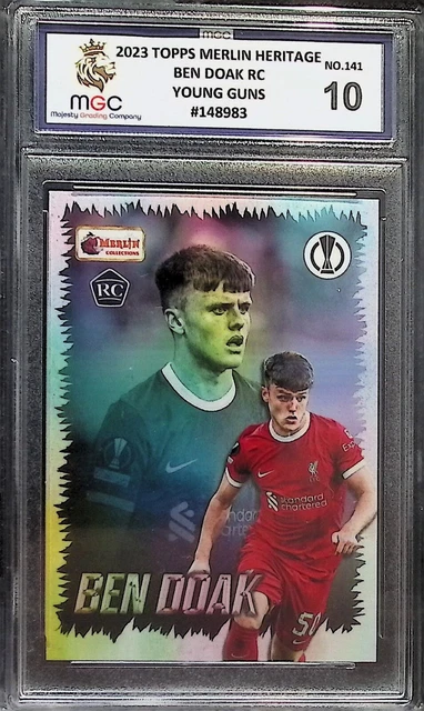 23/24 TOPPS MERLIN Heritage Liverpool Fc RC Ben Doak MGC 10 non PSA EUR ...