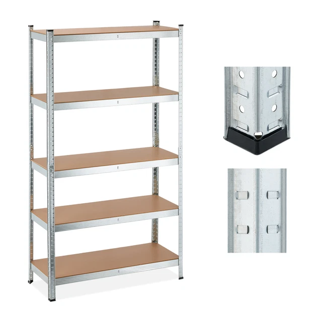 ÉTAGÈRES À CHARGE lourde 5 niveaux Modulable Rangement métal Stockage garage EUR 69,99 - PicClick FR