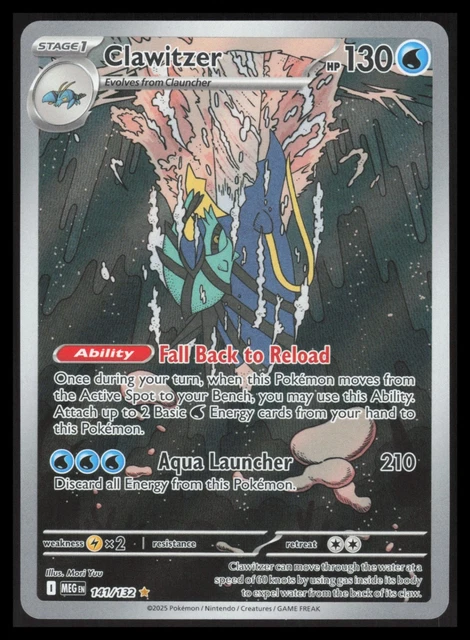 CLAWITZER ILLUSTRATION RARE ME01: Mega Evolution 141/132 NM £4.48 ...