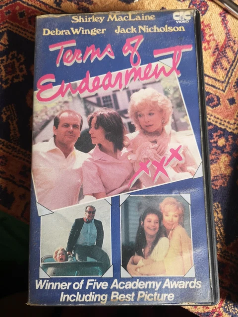 TERMS OF ENDEARMENT VHS Video, Ex Rental, Small Box, Pre Cert, Rare £2. ...