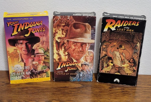 VINTAGE INDIANA JONES VHS Lot Raiders of the Lost Ark, Temple of Doom ...