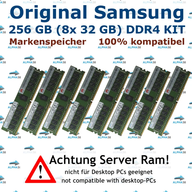 RAM SERVER SERVER 128 GB (8x 16 GB) RDIMM DDR4-2400 HP HPE ProLiant ...