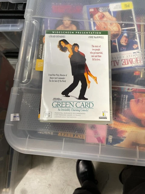GREEN CARD - Gerard Depardieu, Andie MacDowell, Peter Weir vgc dvd t264 ...