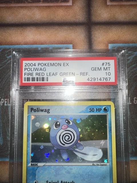 POKEMON EX FIRERED & LeafGreen Set Poliwag Reverse Holo 75/112 - PSA 10 ...