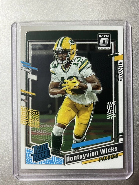 DONTAYVION WICKS GREEN Bay Packers Panini Donruss optique NFL 2023 ...