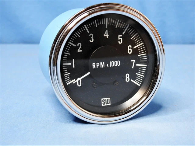 RARE! VINTAGE ORIGINAL 1970s Stewart Warner Tachometer Hot Rod Gasser ...