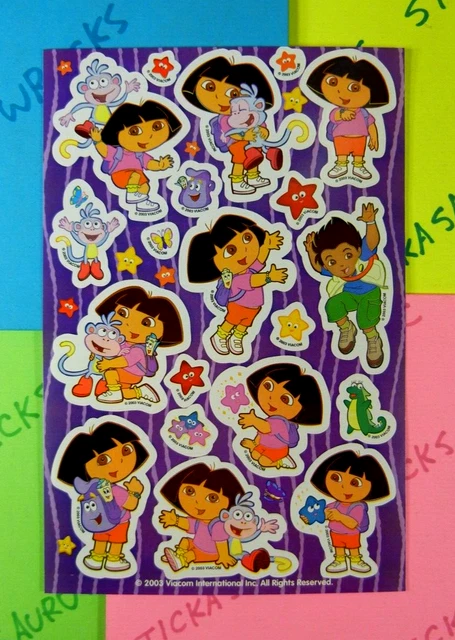 VINTAGE NICKELODEON NICK Jr Dora The Explorer Sticker Sheet Hearts ...