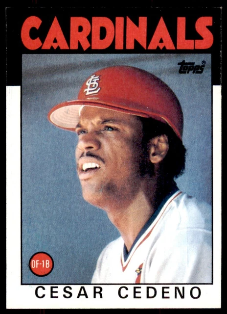 1986 TOPPS BASEBALL Cardinals Cesar Cedeno St. Louis #224 EUR 2,04 ...