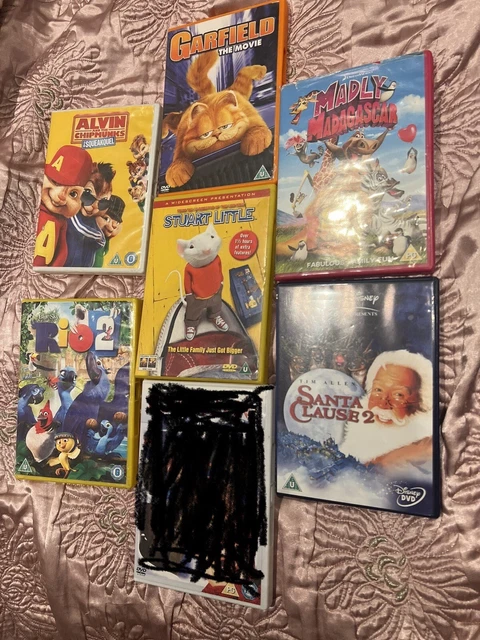 KIDS/FAMILY DVDS MIXED Bundle x 6 - Garfield, Rio 2, Alvin, Santa ...