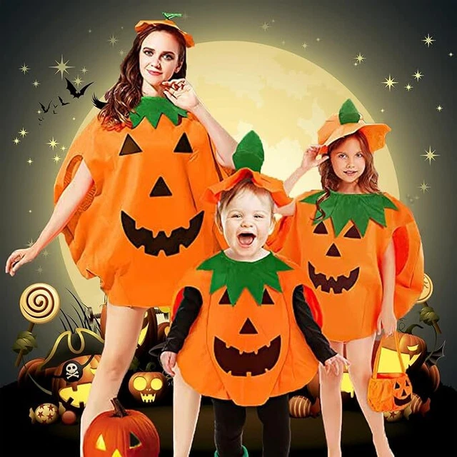 ADULTS KIDS NOVELTY Pumpkin Halloween Fancy Dress Party Children ...