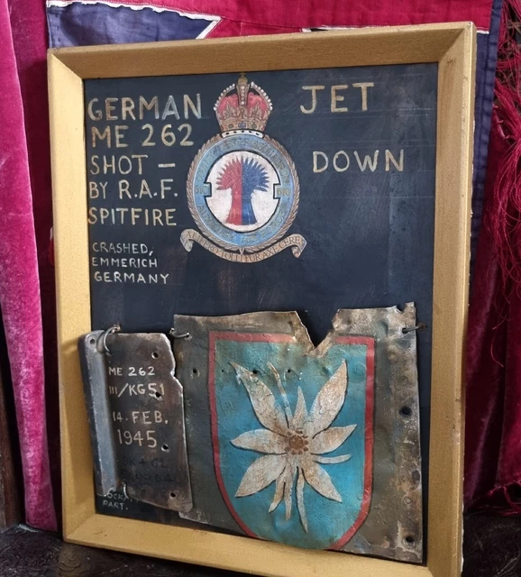 WW2 GERMAN Messerschmitt Me 262 Jet Aircraft Relic Panel 610 Sqn Raf ...
