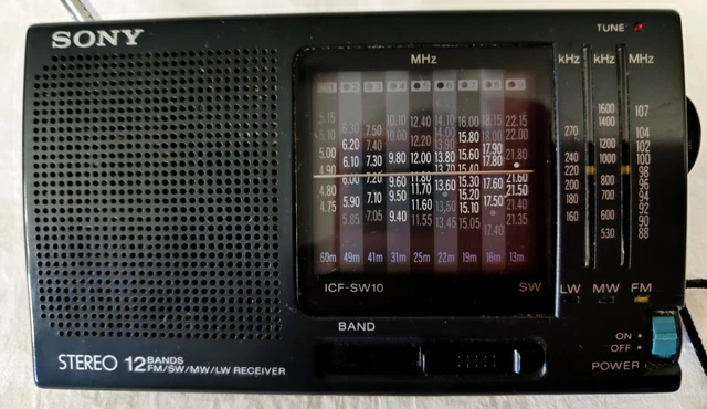 SONY ICF-SW10 WORLD Band Radio. 12 Wavebands Mid 90's £25.00 - PicClick UK