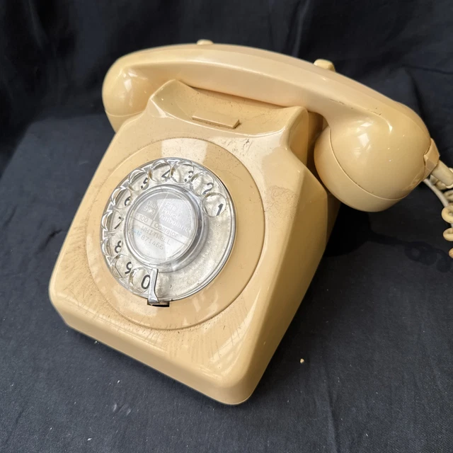 VINTAGE ORIGINAL .BT Rotary Dial Up Landline Corded Telephone. Untested ...