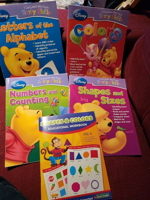 DISNEY WINNIE THE Pooh Kids Learning Activity Books Plus Extra Lot of 5 ...