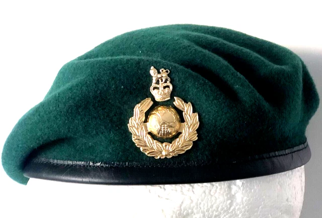 ROYAL MARINES COMMANDO Officer Quality Beret + 2 Part Cap Badge Wo2 Sbs ...