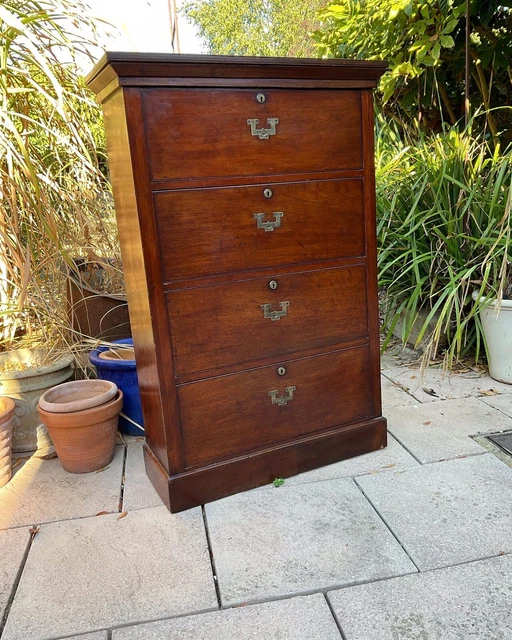 A RARE 19TH century campaign chest of draws £600.00 - PicClick UK