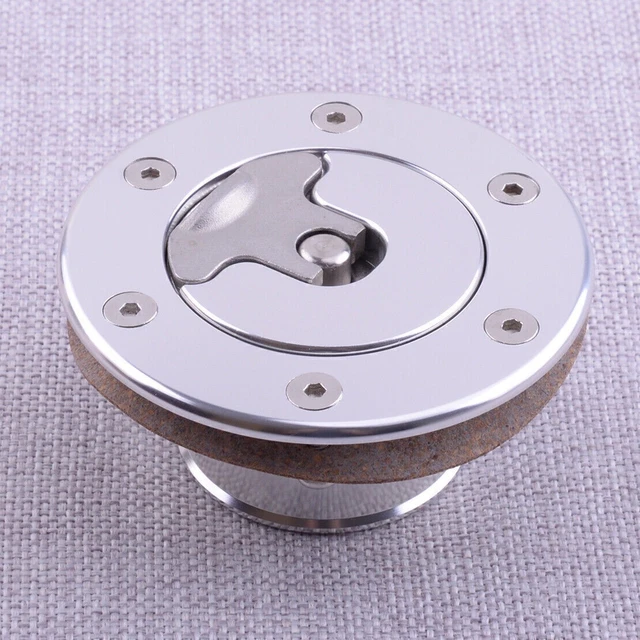 AIRCRAFT STYLE FUEL Filler Neck Pop-Up Gas Tank Cap w/6 Hole Flush ...