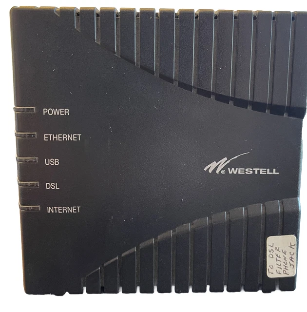 ROUTER DSL NEGRO Westell modelo C90-610030-06 - ubicación F8-11 EUR 15 ...