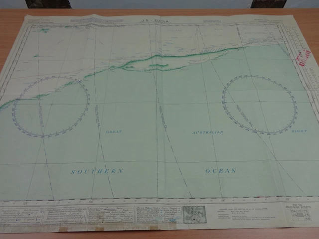 WW2 AUSTRALIAN AIR FORCE (RAAF) Map entitled "EUCLA" (SOUTH AUSTRALIAN ...
